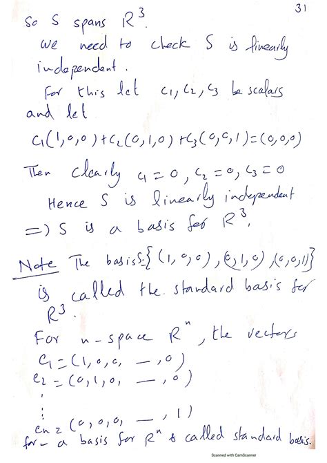 SOLUTION Basis And Dimension Of A Vector Space Studypool