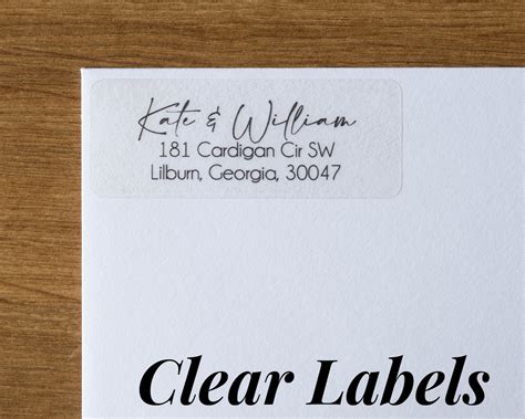 Return Address Labels Clear Address Labels Custom Address Etsy