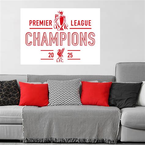 Liverpool Fc Wall Sticker Premier League Champions 2025 Wall Decal