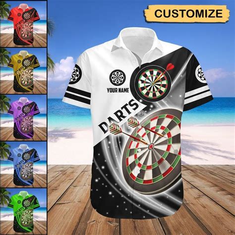 Personalized Name Darts Player Printed Hawaiian Shirt Designed By Donut
