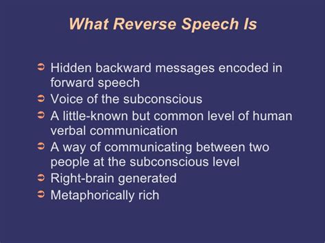 7 Reverse Speech Examples To Download