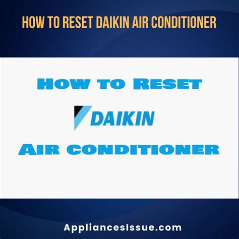 How To Reset Daikin Air Conditioner In Ways