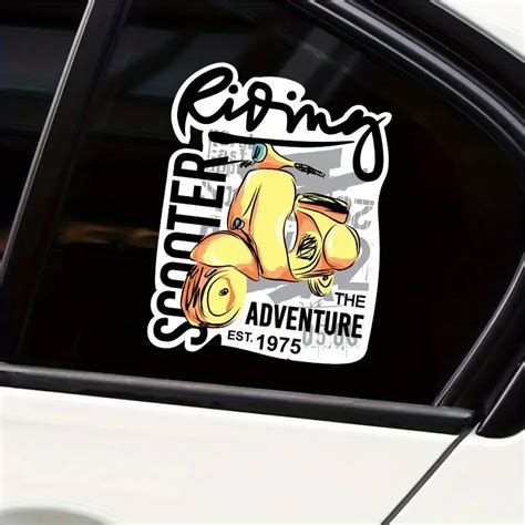 방수 노란색 비닐 자동차 스티커 모든 평면에 내구성 있는 범퍼 데칼 패셔너블 전기차 액세서리 Temu Republic Of Korea