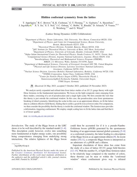 Pdf Hidden Conformal Symmetry From The Lattice