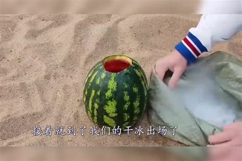 当可乐和干冰遇到西瓜，会发生什么？下一秒超刺激！会发生西瓜干冰