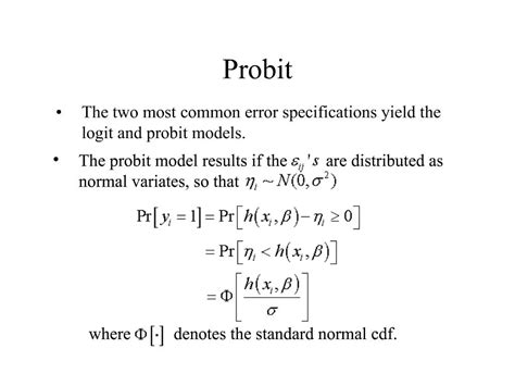 Ppt Probit Powerpoint Presentation Free Download Id 248294
