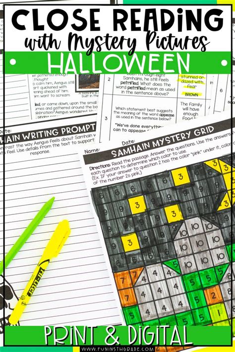 Halloween Reading Comprehension Passages And Questions Close Reading Activities Halloween