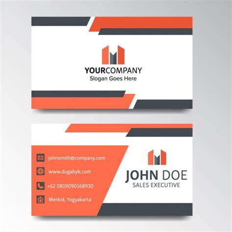 기하학적 모양으로 장식 된 명함 Eps Uidownload