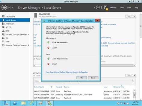 How To Modify The Security Settings In Internet Explorer On Windows Server 2012 SharePoint Pals