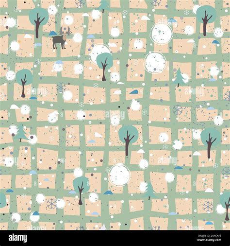 Seamless Tree Pattern Vector Illustration Stock Vector Image Art Alamy