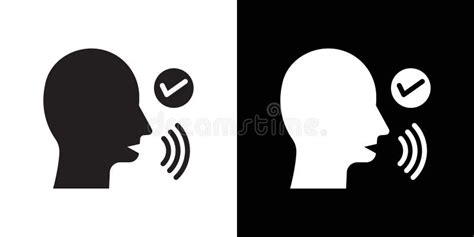 Voice Recognition Icon Vector Flat Thin Line Illustration Stock Illustration Illustration Of