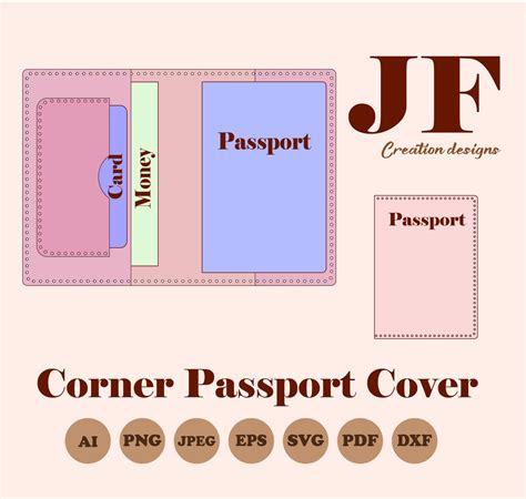 Diy Passport Cover Template For Cricut Card Holder Patterns Svg Cut