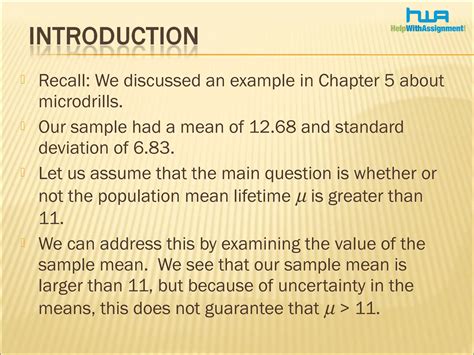 Hypothesis Testing Assignment Help Ppt