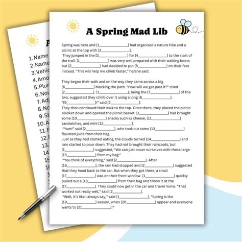 Fall Mad Lib Style Free Printable Love And Laugh Games