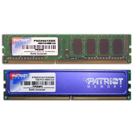Memoria Ram Patriot Signature Ddr3 1333mhz 4gb Non Ecc Cl9 Bigcom