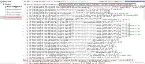 Thymeleaf Exception Evaluating Springel Expression ‘searchmp Keywords