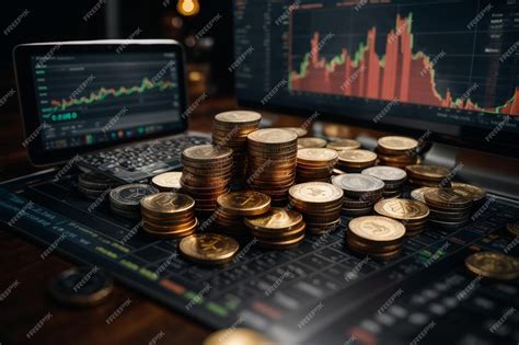 Premium Ai Image Crypto Currency Chart With Values Moving Up And Down