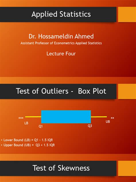 Lecture 4 Test Of Outliers And Test Of Skewness Pdf Coefficient