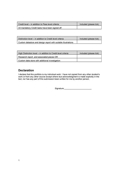 Learning Summary Report Template 111 Credit Level In Addition To Pass Level Criteria