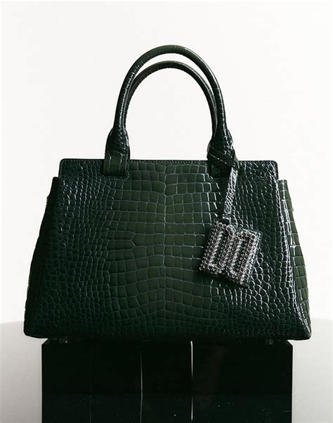 포스티 24fw 닥스 Acc 여성 그린 수입 크로커 가죽 토트백dcba4f052e3