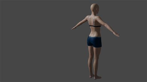 Female Base Mesh Model With Textures 3d Model Rigged Cgtrader