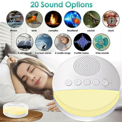 1pc White Noise Nature Sound Machine Sleep Aid Sounds Sleeping Therapy