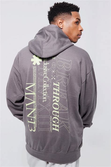 Oversized Graphic Hoodie Boohoo Uk