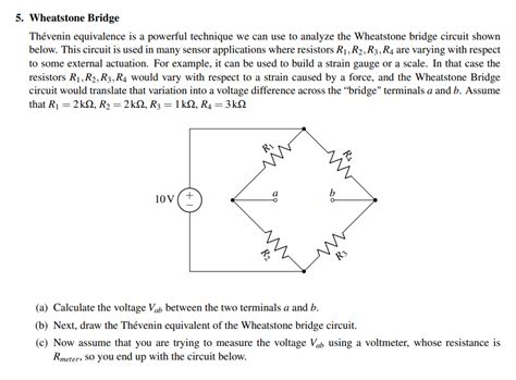 5 Wheatstone Bridge Thévenin equivalence is a Chegg com