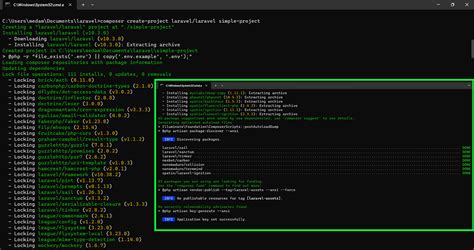 installation of laravel in windows software and web how to install