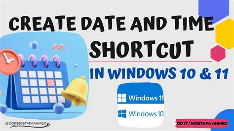 Create Date And Time Shortcut On Desktop In Windows 1011 Youtube