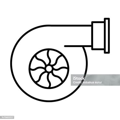 자동차 터빈 아이콘 그림입니다 자동차 서비스 자동차 수리와 관련된 아이콘 윤곽선 아이콘 스타일 간단한 벡터 디자인 편집 가능 검사 보기에 대한 스톡 벡터 아트 및 기타