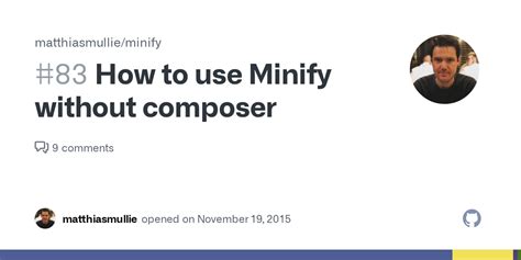 How To Use Minify Without Composer Issue 83 Matthiasmullie Minify