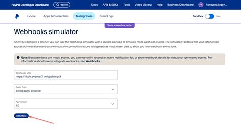 how to test paypal webhook events on localhost with hookdeck
