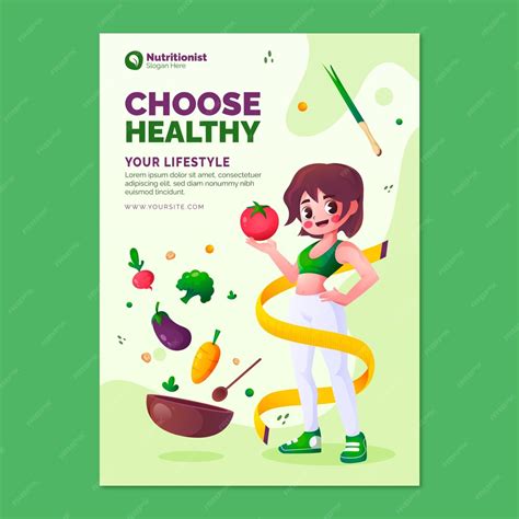 영양사 템플릿 디자인 무료 벡터