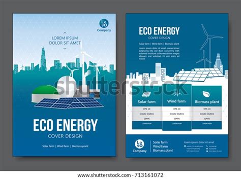 에코 에너지 안내 책자 디자인벡터 그림 스톡 벡터로열티 프리 713161072
