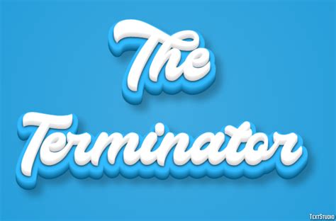 The Terminator Text Effect And Logo Design Movie