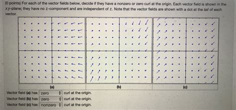 Solved 0 Points For Each Of The Vector Fields Below Chegg Com