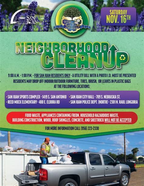 Printable Community Clean Up Flyer Template Example