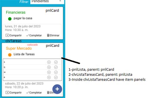 Get Itm Idx From Xclv That Has A Panel With Panelxclv And Has A Items