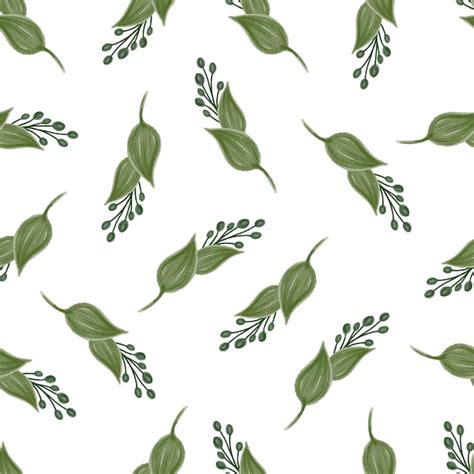 Premium Vector Green Floral Seamless Pattern