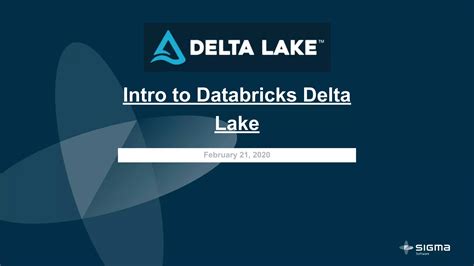 intro to databricks delta lake pdf databases computer software