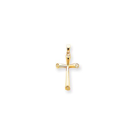 14k A Diamond Cross Pendant