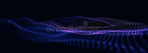Wave Form Of Dots And Lines Abstract Mesh Stock Illustration Illustration Of Lines Data