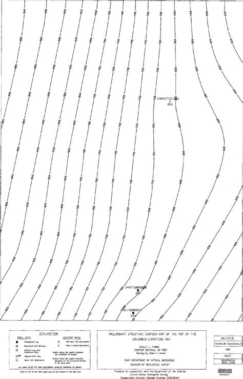 A Computer Generated Structure Contour Map As Released In The ODGS Download Scientific Diagram