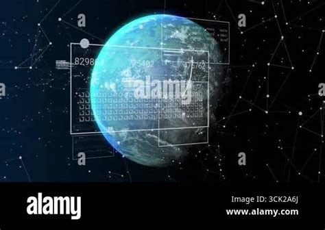 Opening View Showing Rotating Earth Panels Materializing And Updating Data For Network Display