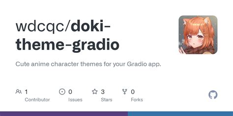 github wdcqc doki theme gradio cute anime character themes for your gradio app