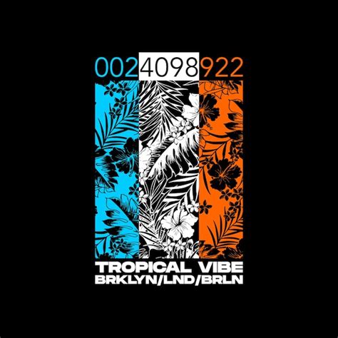 Tropical Vibe Simple Vintage Fashion Premium Vector