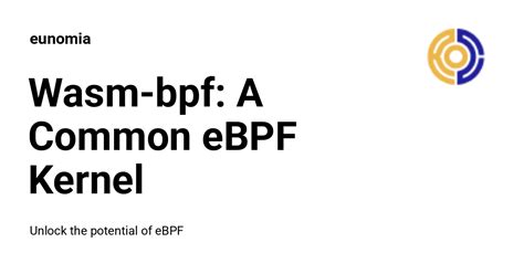 Wasm Bpf A Common Ebpf Kernel Programmability For Cloud Native Webassembly Eunomia