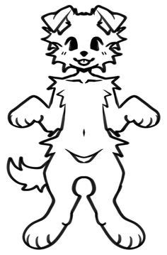 Fursuit Body Base Drawing