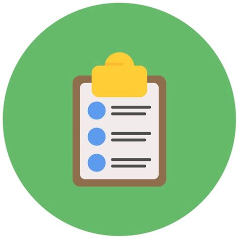 체크리스트 평평한 일러스트 프리미엄 벡터